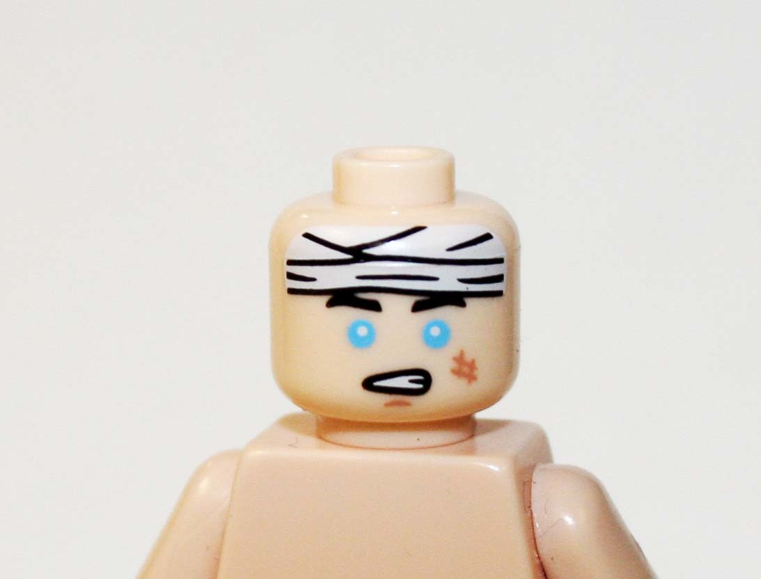 Building Bandaged Head Blue Eyes Head Head Diy Minifigure Custom - LEGO ...
