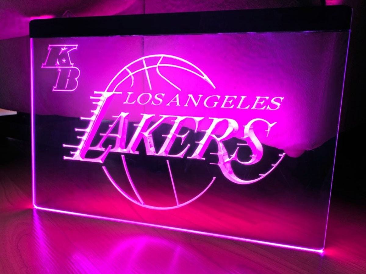 Lakers KB LED Neon Sign Hang Signs Wall Home Decor, Room, Office, Club ...