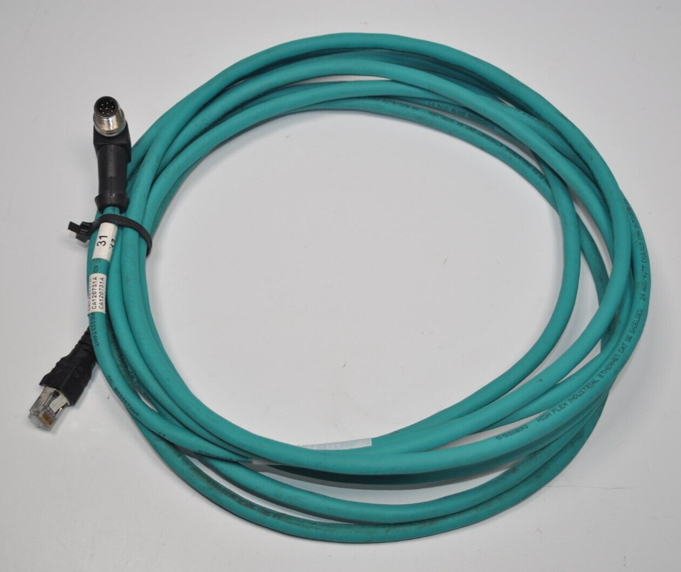 TURCK WSS-RJ45S-841-5M RJ45 to M12 8-Pin Elbow 5 Meter Cable Rockwell ...