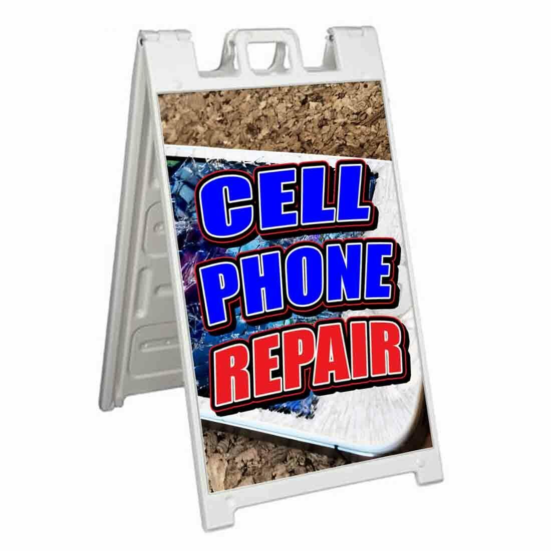 CELL PHONE REPAIR Signicade 24x36 Aframe Sidewalk Sign Banner Decal ...