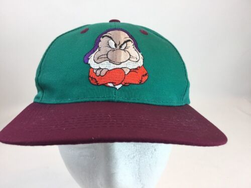 Disney Grumpy SnapBack Cap Hat YOUTH Snow White 7 Dwarfs Video Release ...