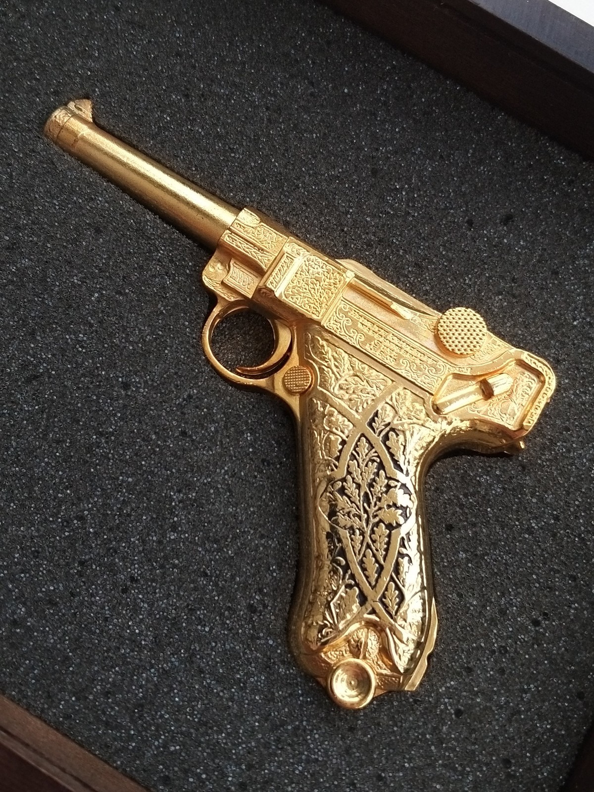 BIOHAZARD 3 Gold Luger in Glass Lid Wooden and 50 similar items