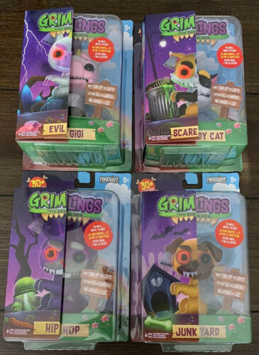 Fingerlings Grimlings Evil GIGI HIP HOP JUNK YARD Scaredy Cat Pig ...