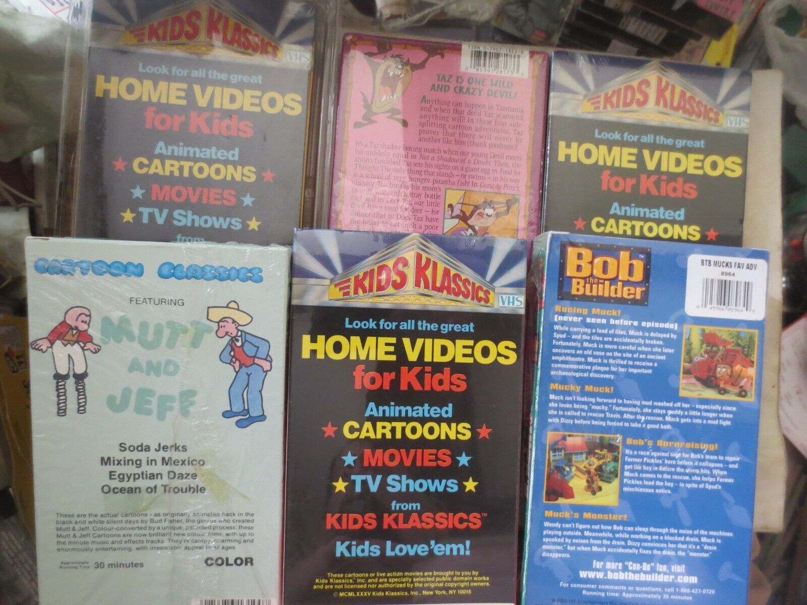 6 Vintage Cartoon Kids Movies Shows NEW Taz Howdy Doody Kukla Bob ...