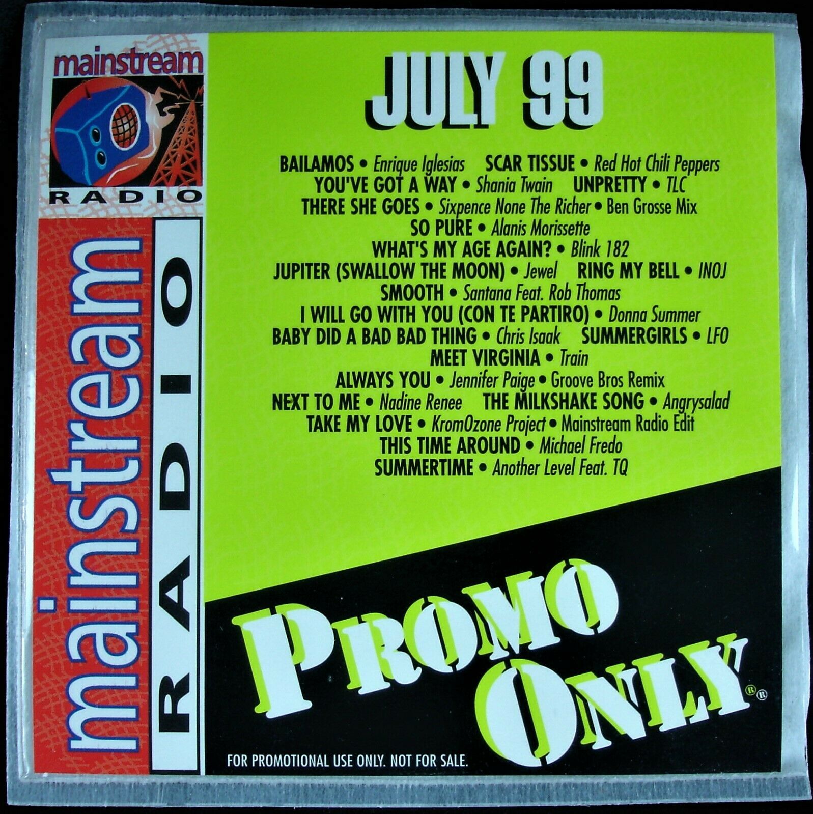 Promo Only Mainstream Radio July 1999 Dj Promo Cd Compilation Inoj