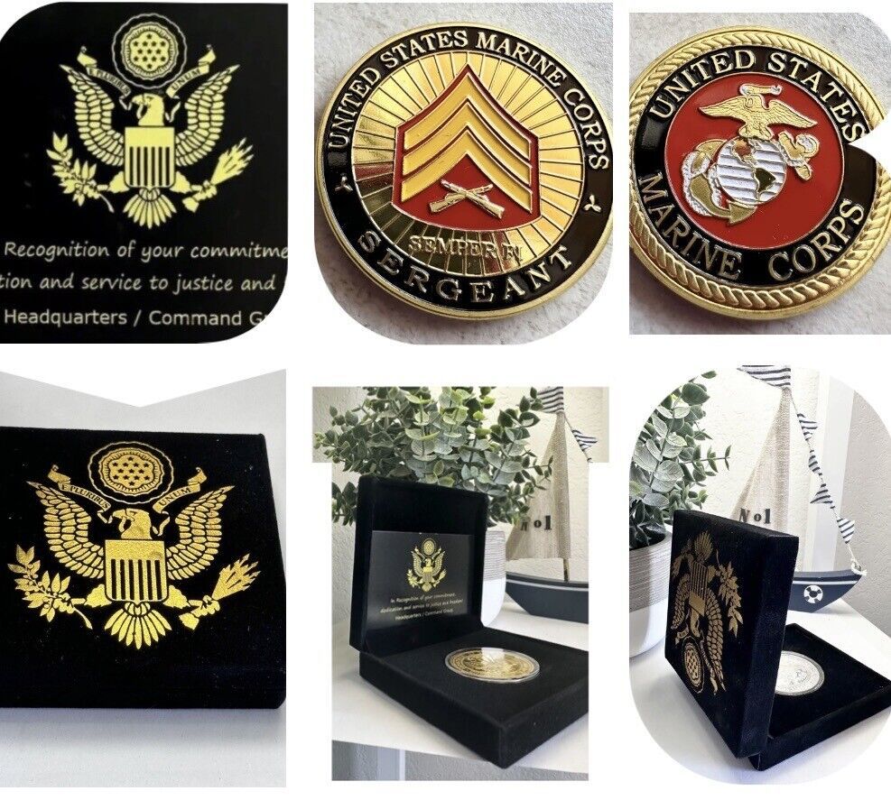NEW USMC U.S. Marine Corps Sergeant Challenge Coin. USMC - Current ...