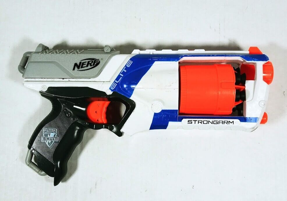 Nerf N Strike Elite Strongarm Toy Blaster with Rotating Barrel Slam ...