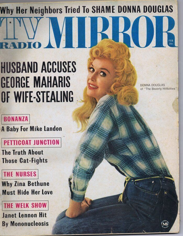 ORIGINAL Vintage February 1964 TV Radio Mirror Magazine Donna Douglas ...