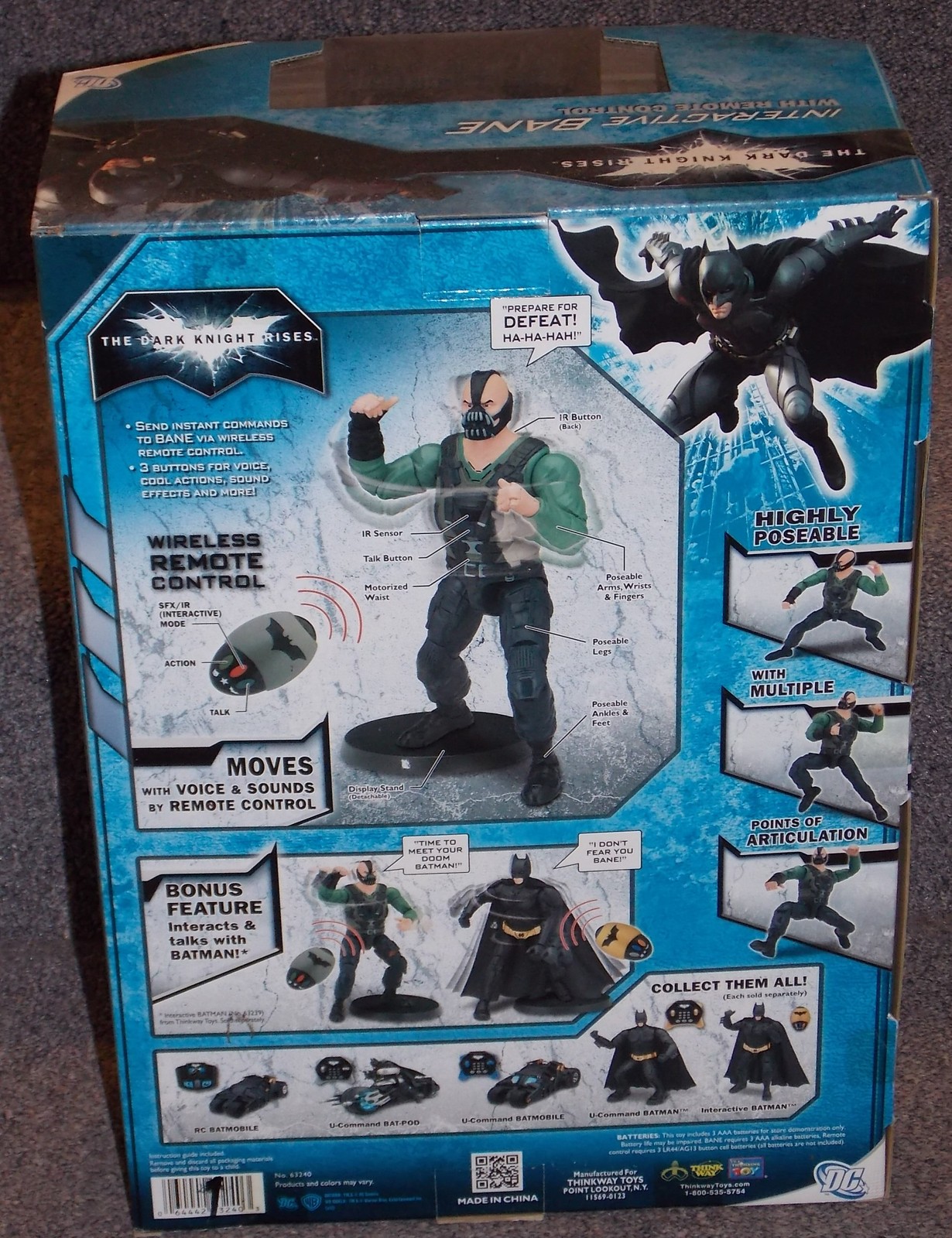 The Dark Knight Rises Batman Interactive Bane Talking Action Figure New ...