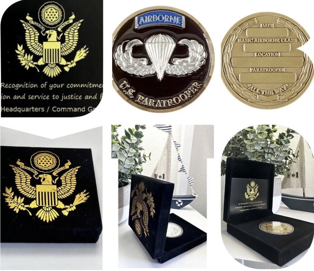 US Army Challenge Coin Airborne Paratrooper Coin USA ARMY - Current ...