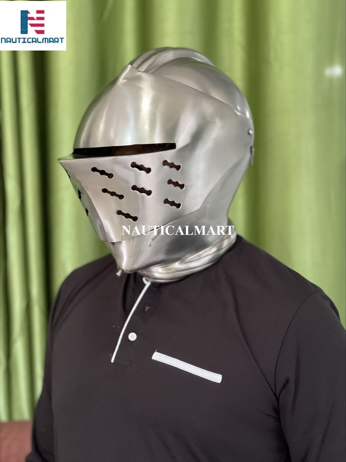 NauticalMart Tudor Renaissance Close Helm Jousting Helmet - Armor & Shields