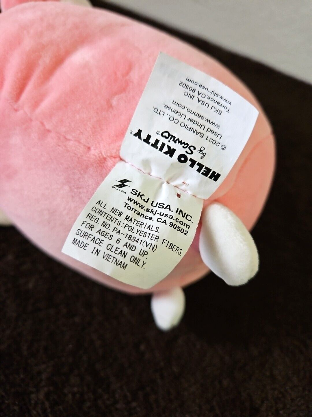 2021 Sanrio Hello Kitty Round Plush Stuffed Animal Pink White Soft ...