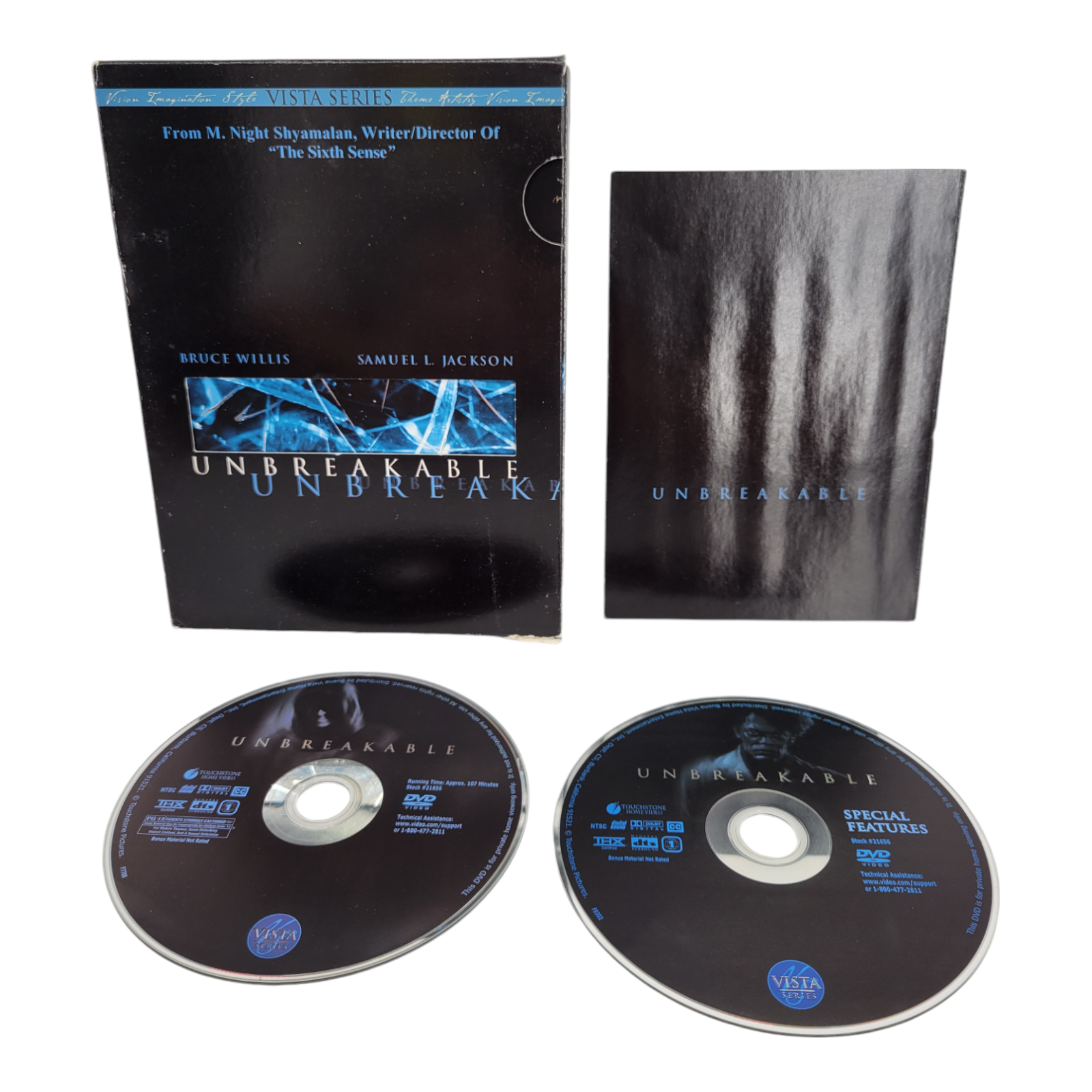 2001 Unbreakable 2-Disc DVD Set Bruce Willis Samuel L Jackson M Night ...