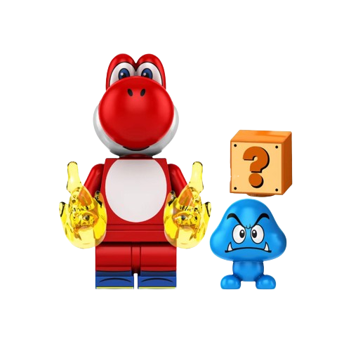 CPBREAK Cartoon Super Mario Red Yoshi KF1926 Minifigures Custom - LEGO ...