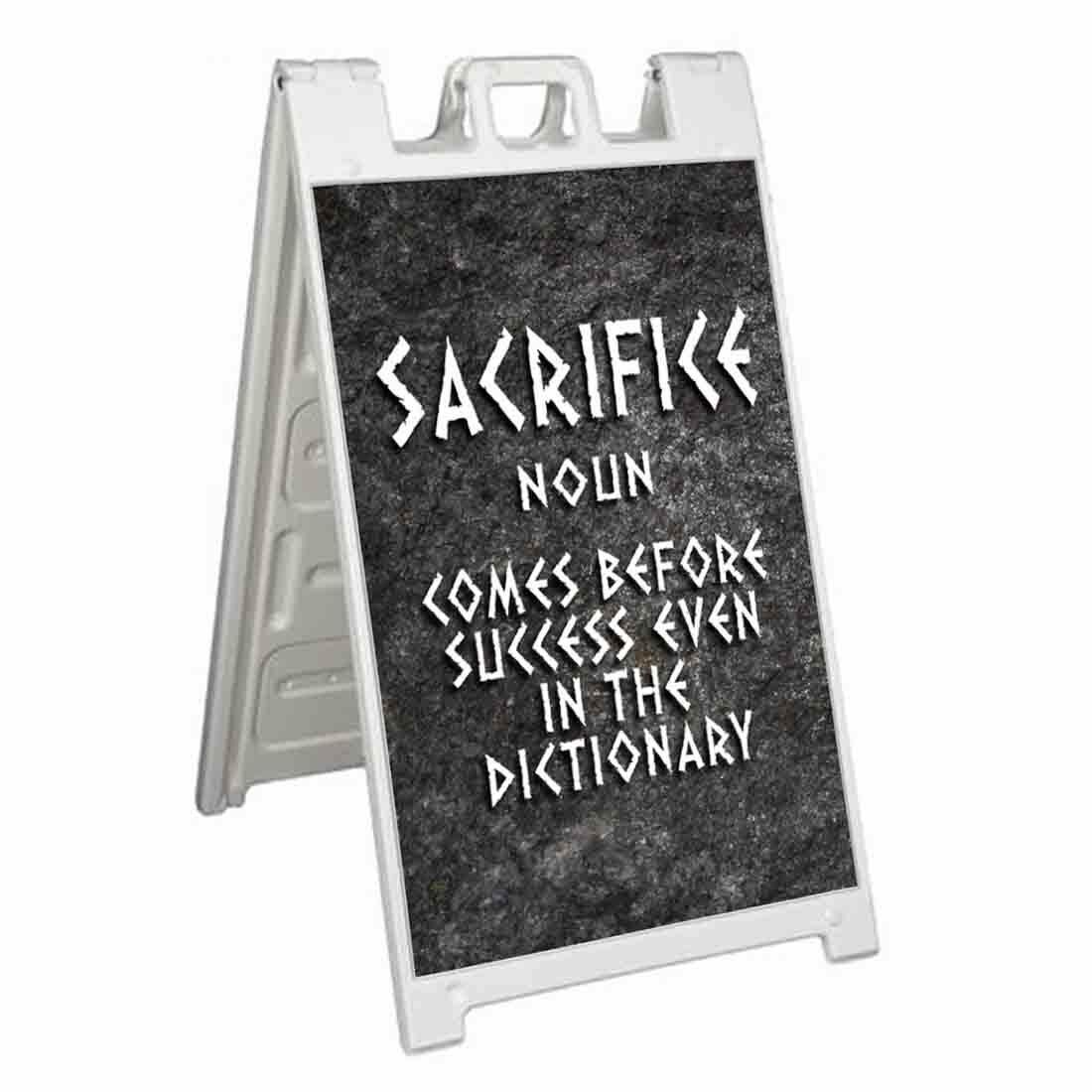 SACRIFICE Signicade 24x36 Aframe Sidewalk Decal Sign Banner DEFINE WORD ...
