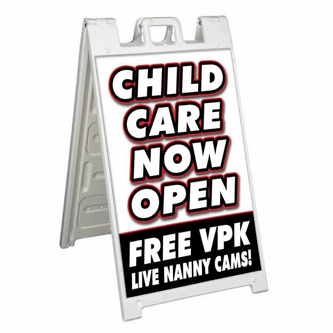 CHILD CARE NOW OPEN FREE VPK Signicade 24x36 A Frame Sidewalk Sign ...