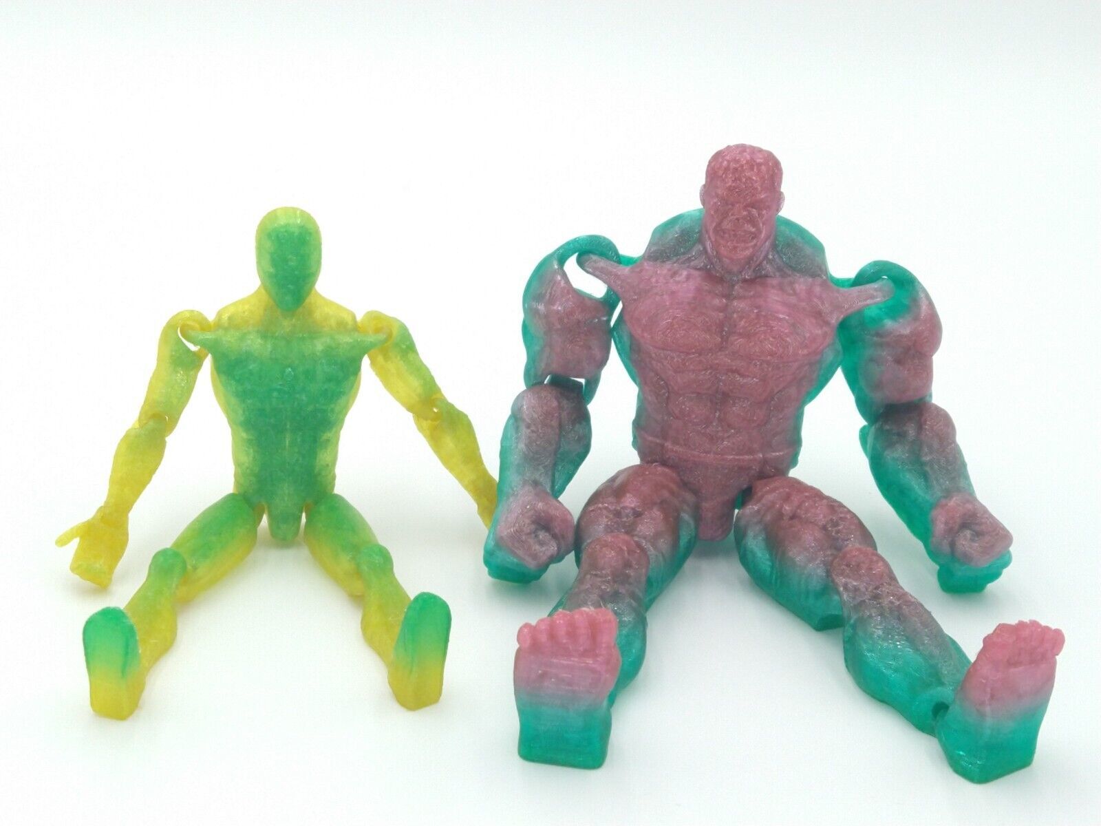HULK & SPIDERMAN SQUISHY Figures Articulated Flexi 3D Printed Figures ...