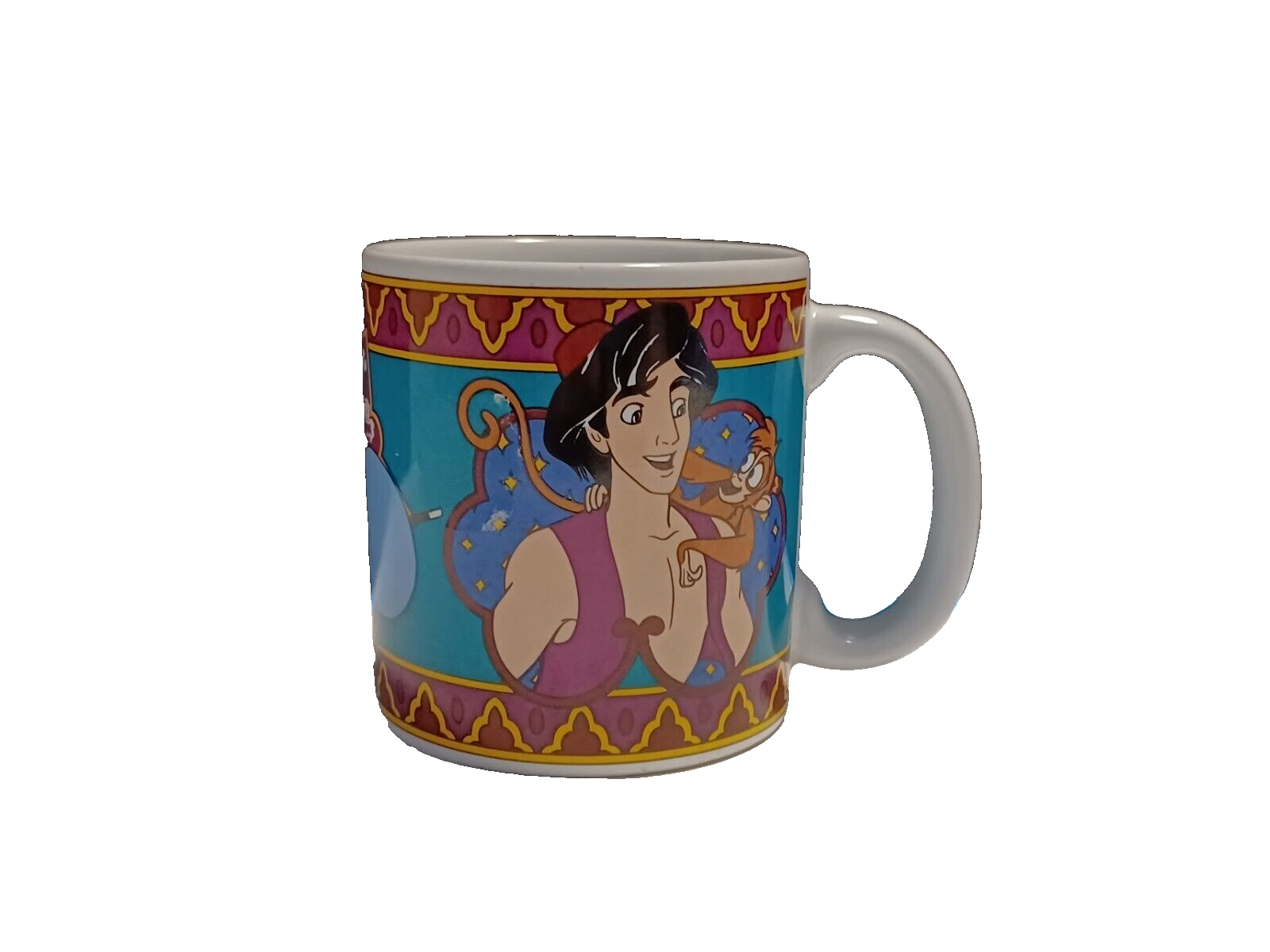 Aladdin Oversized Coffee Mug Jasmine and The Genie Walt Disney Abu ...