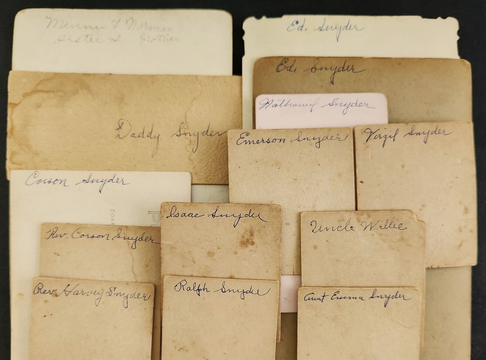 1800s antique SNYDER family 52 PHOTOS montgomery county pa photo booth ...