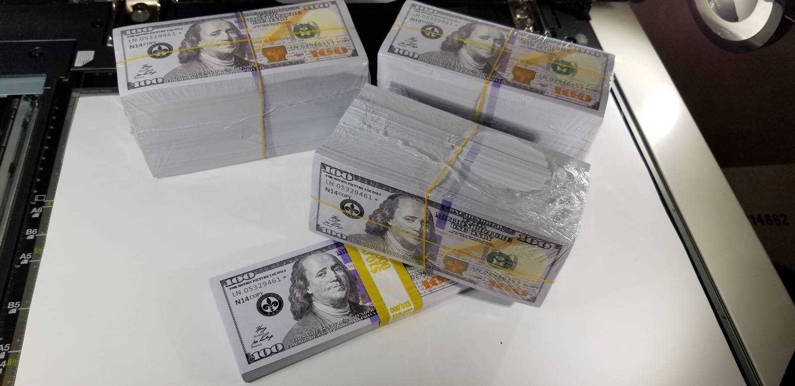 FULL PRINT Realistic Prop Money New Fake REAL CASH Replica Dollar Bills ...