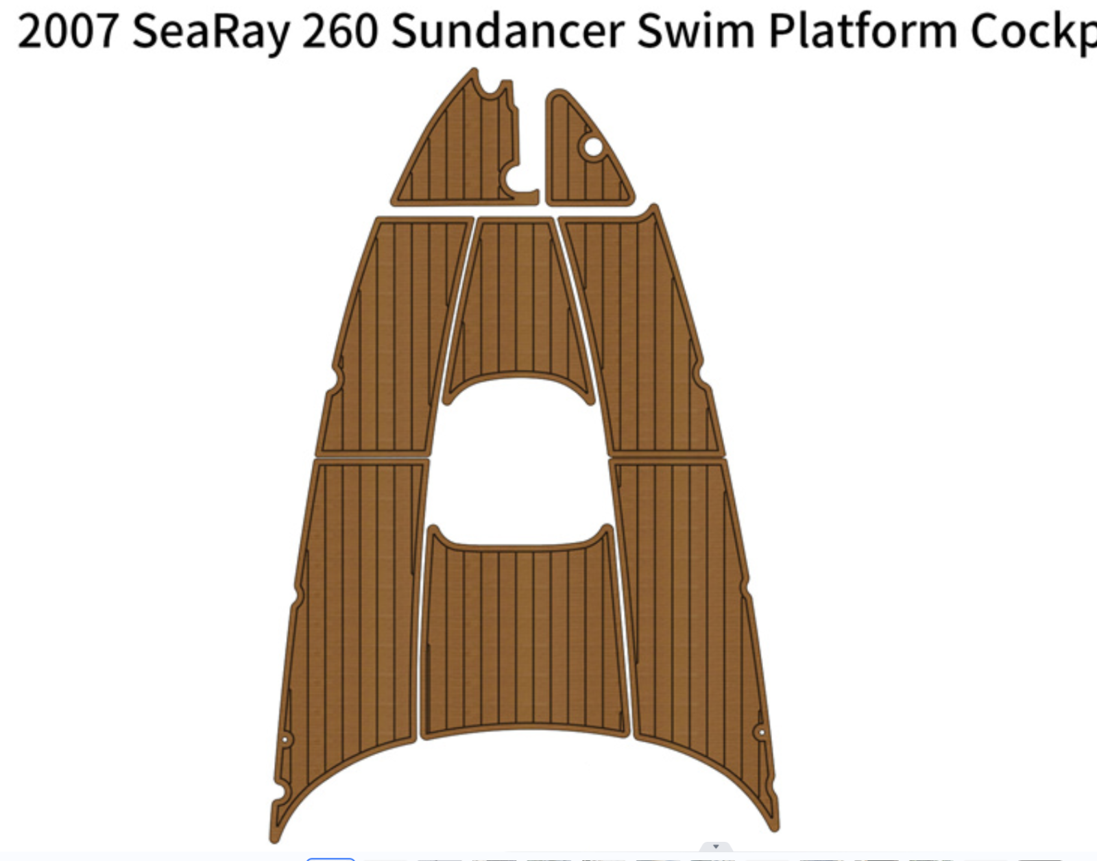 2007 Sea Ray 260 Sundancer Bow EVA Floor Pads - Deck & Cabin Hardware