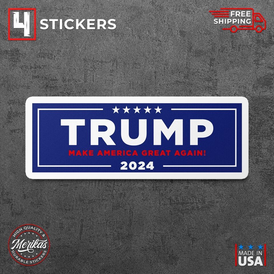TRUMP 2024, Make America Great Again, Vinyl Decal Stickers, Car Windows ...