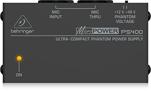 Behringer MICROPOWER PS400 Ultra-Compact Phantom Power Supply - PDA Accessories