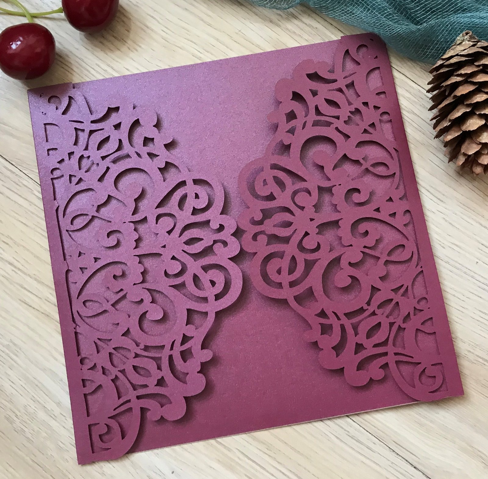 50pcs custom laser cut wedding invite cards,birthday laser cut ...