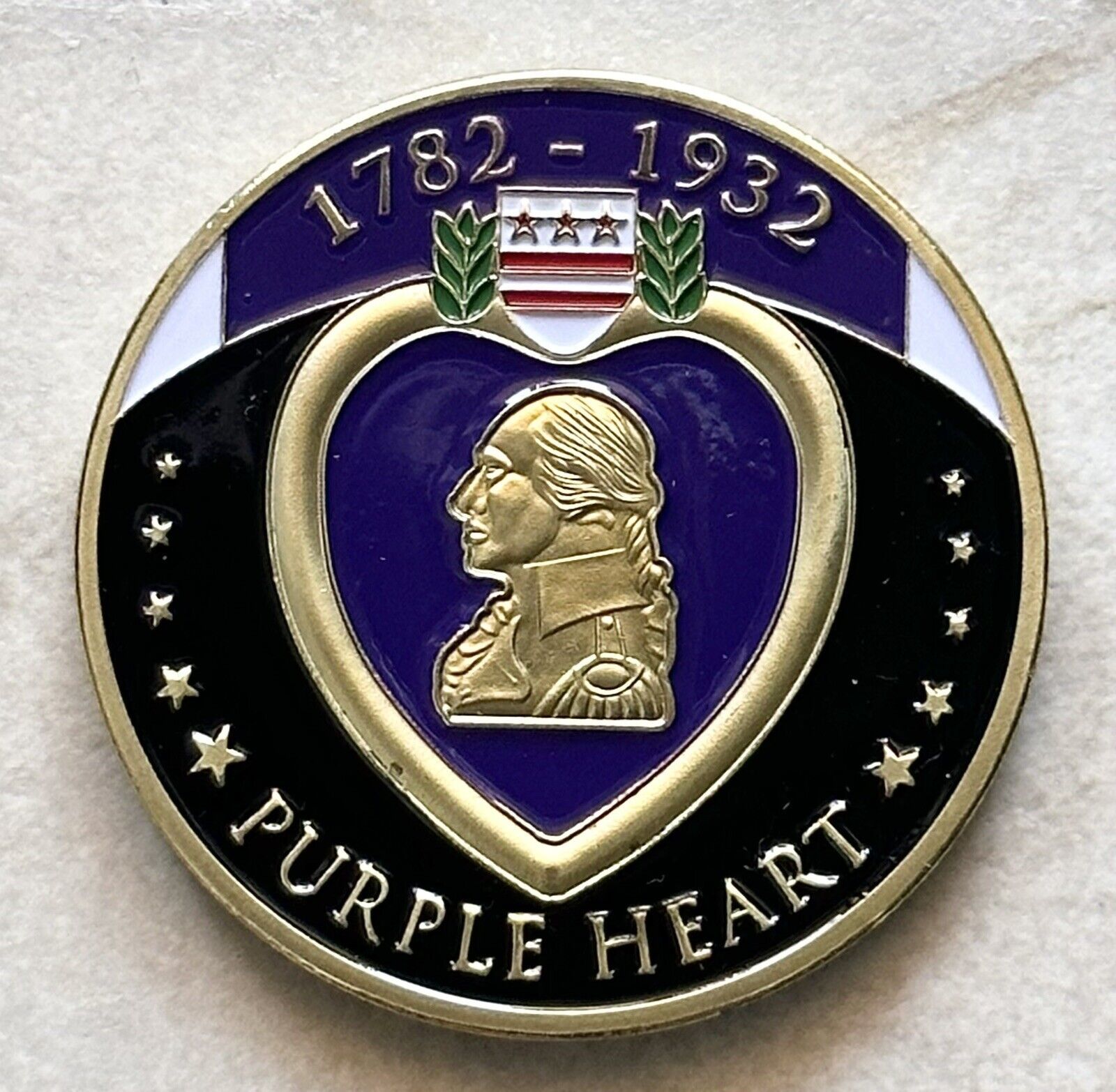 PURPLE HEART FOR MILITARY MERIT CHALLENGE COIN With Case - Current ...