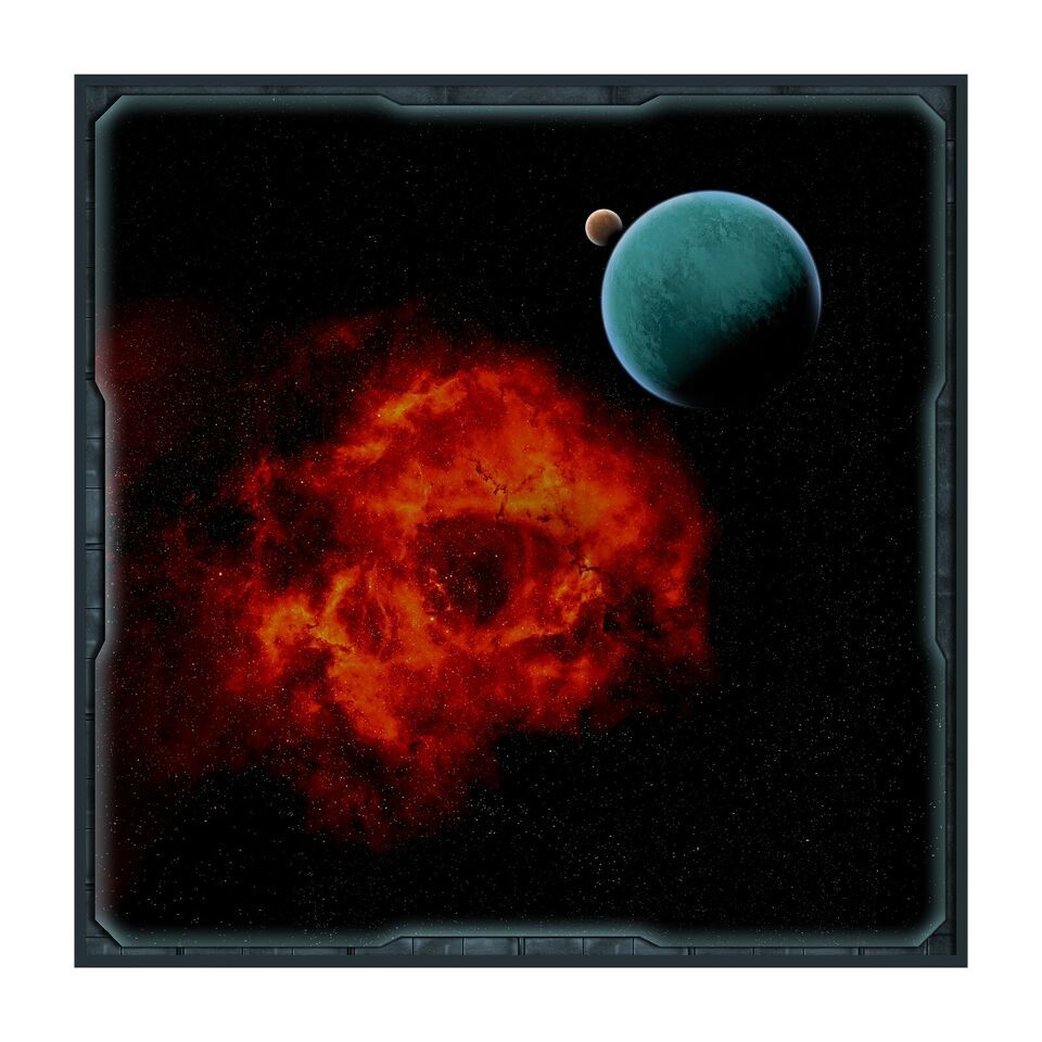 Red Nebula 36"x36" Battle Mat for Games Like X-Wing - Space Miniatures ...