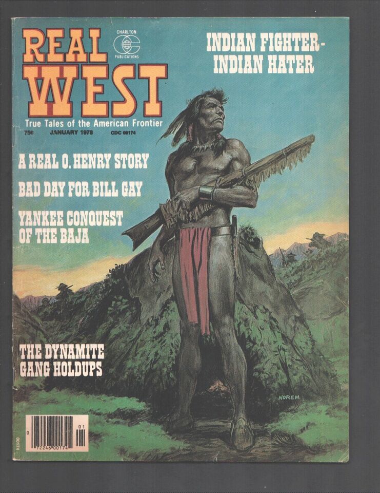Real West 1/1976-Earl Norem Indian warrior cover-Story of O. Henry ...
