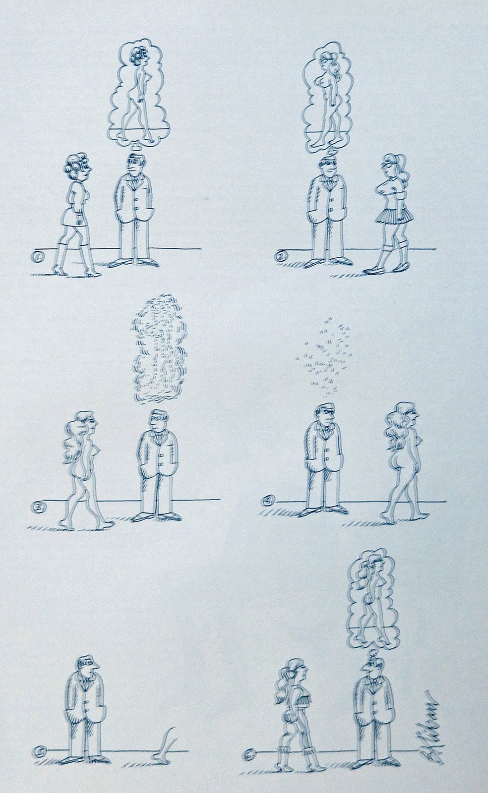 Bernard Kliban, art 70's Illustration (Cartoon) scarce, oringial 1972 ...