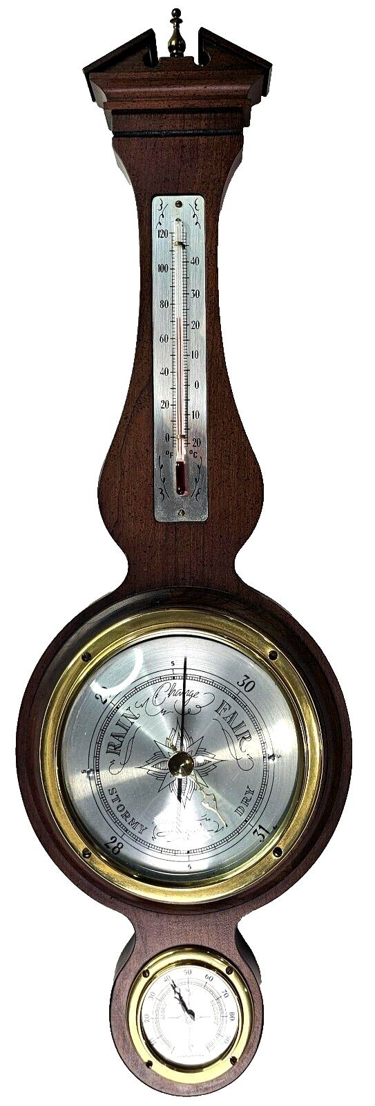 Vintage Airguide Nice Dark Wooden Banjo Style Barometer with ...