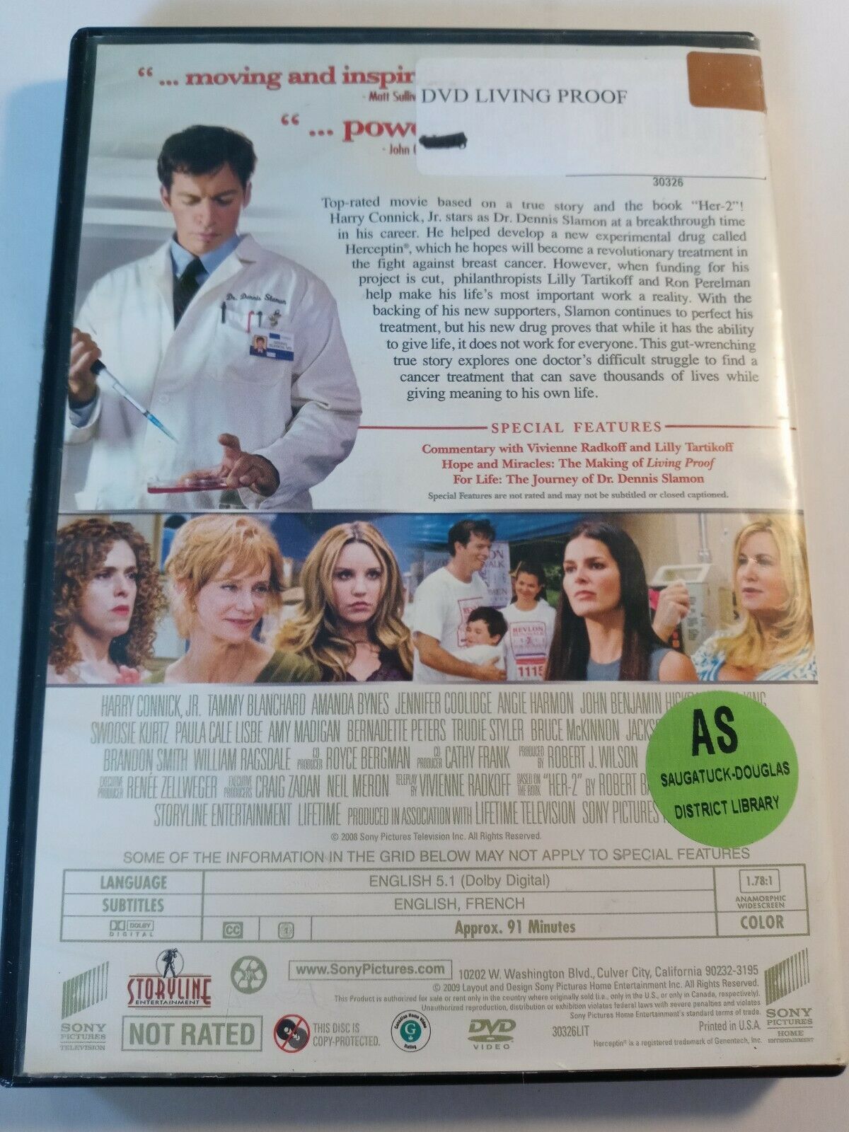 Living Proof DVD 2008 Harry Connick Jr. Sony Pictures ACCEPTABLE - DVDs ...