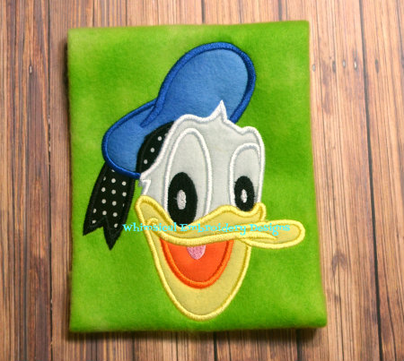 Donald Duck Applique Machine Embroidery Design - Digital Art