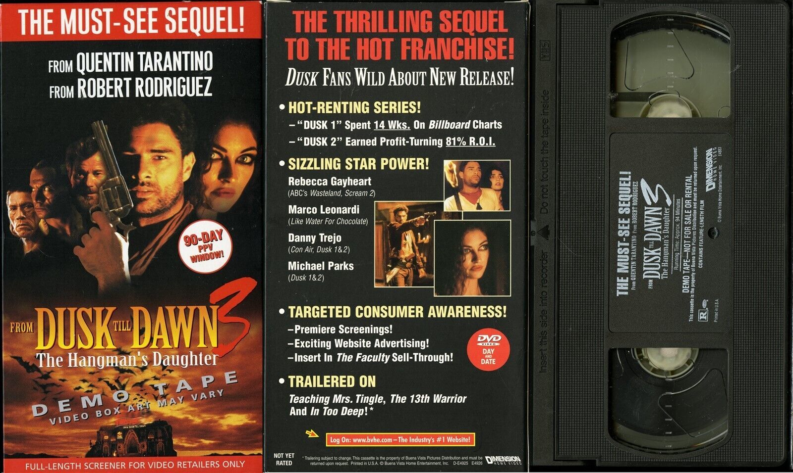 FROM DUSK TILL DAWN 3 SCREENER ARA CELI DANNY TREJO DIMENSION VIDEO ...