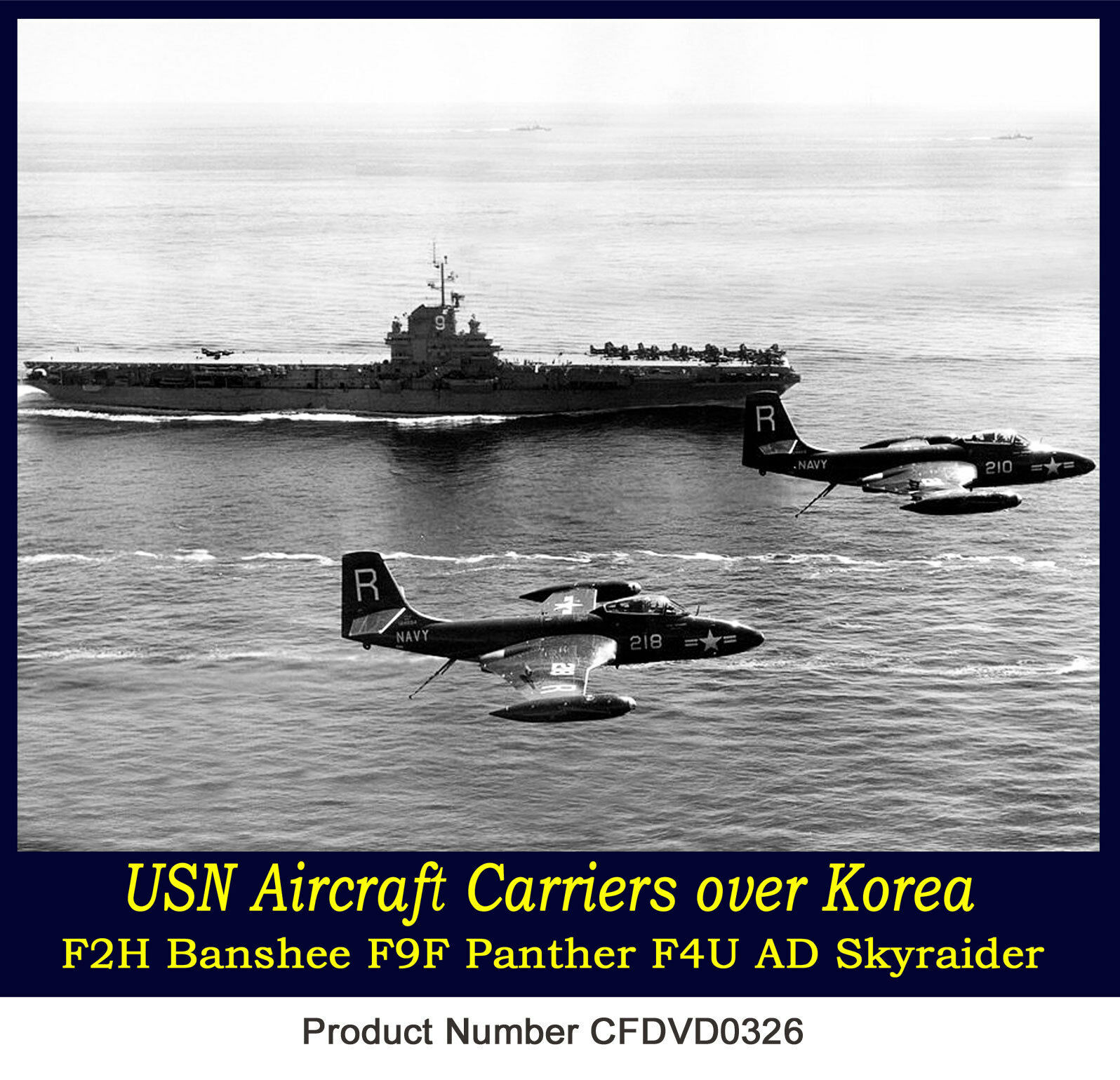 US Navy Carrier Aircraft Over Korea Banshee F9F Panther - Film