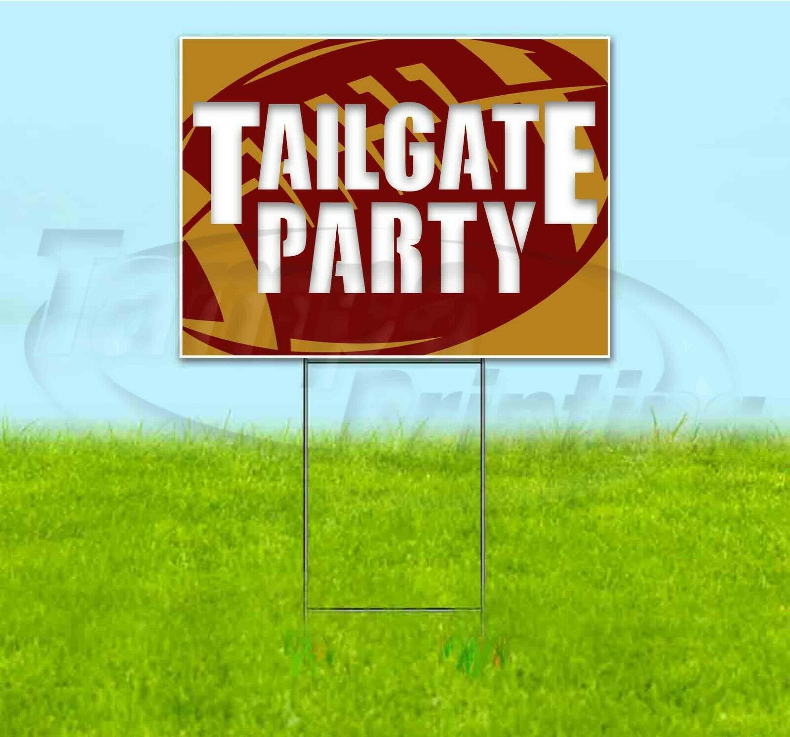 TAILGATE PARTY 49ERS 18x24 Yard Sign WITH STAKE Corrugated Bandit USA ...