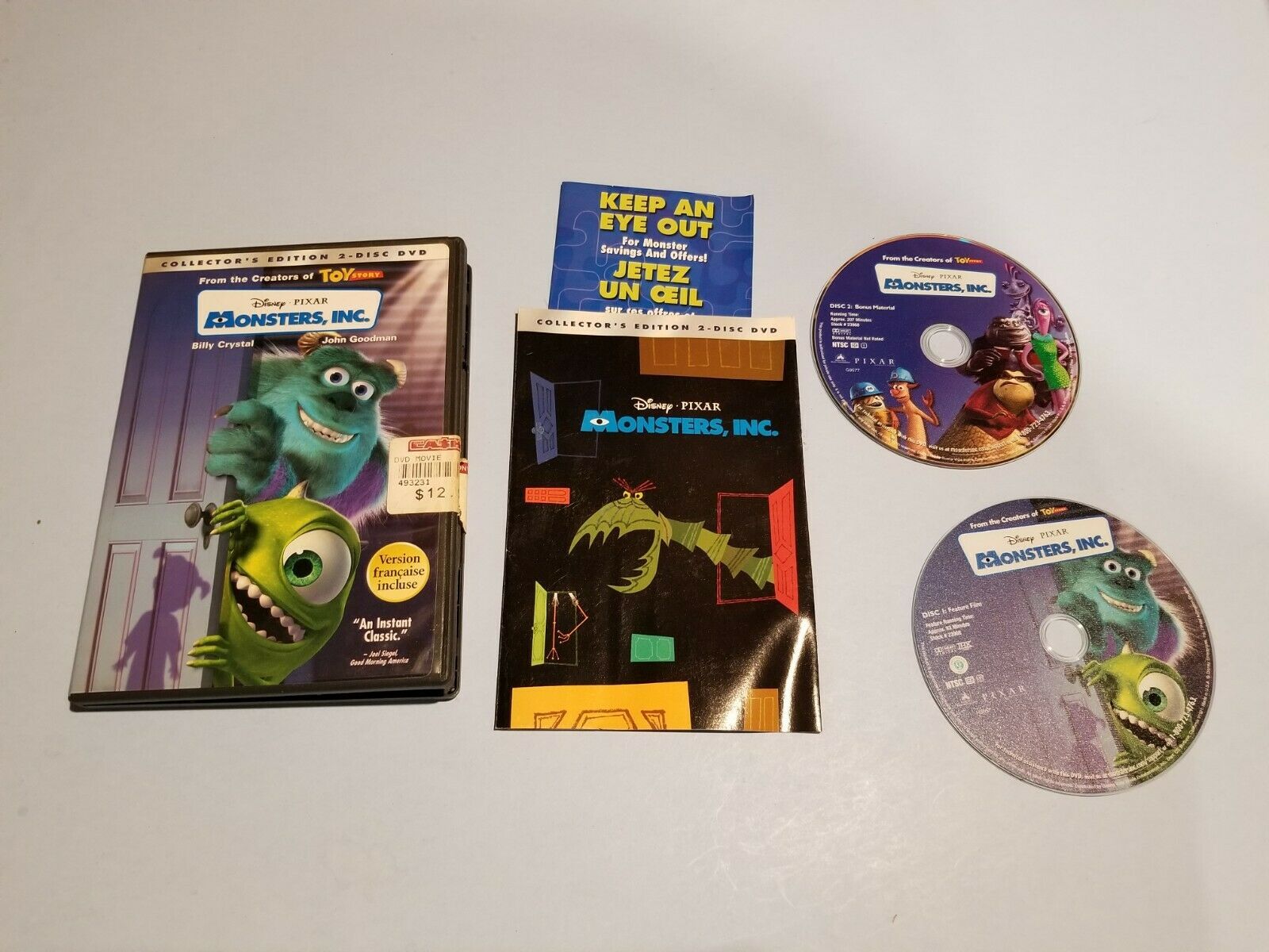 Monsters, Inc. (DVD, 2002, 2-Disc Set, Collectors Edition) - DVDs & Blu ...