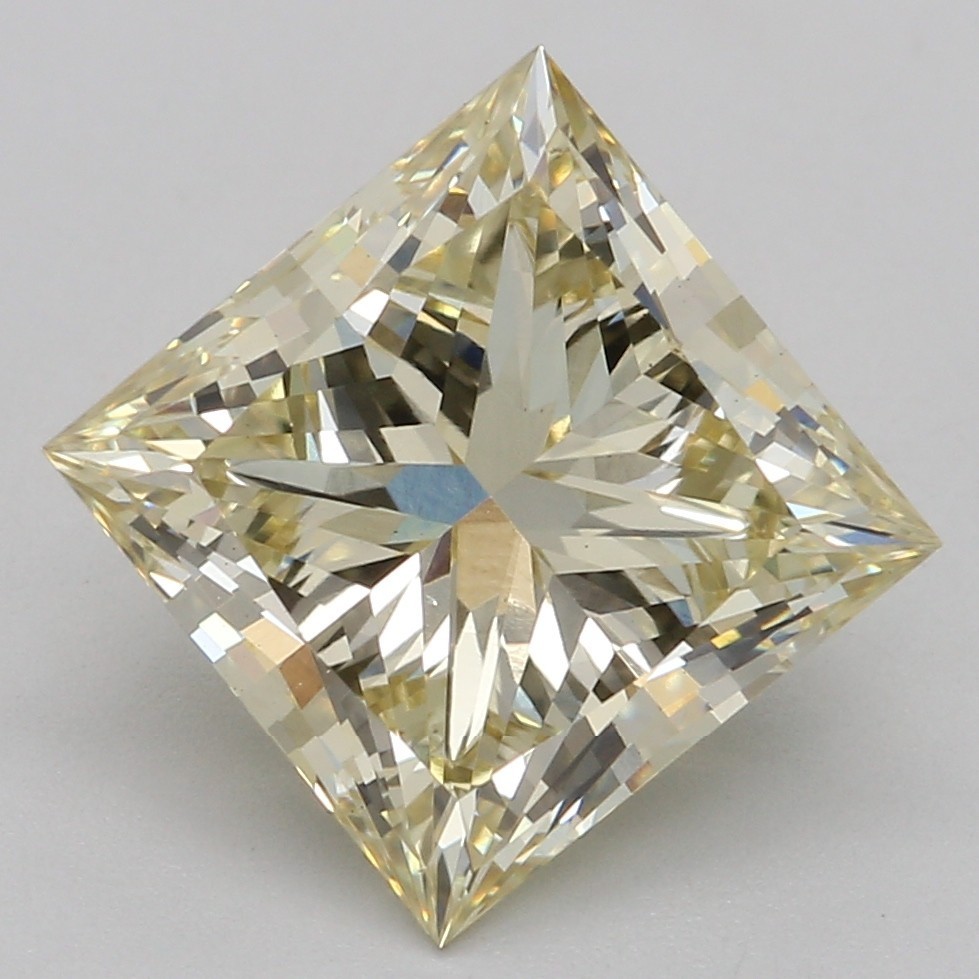 Princess Cut 2.50 Cts Fancy Yellow VS1 IGI Certified Lab Grown CVD ...