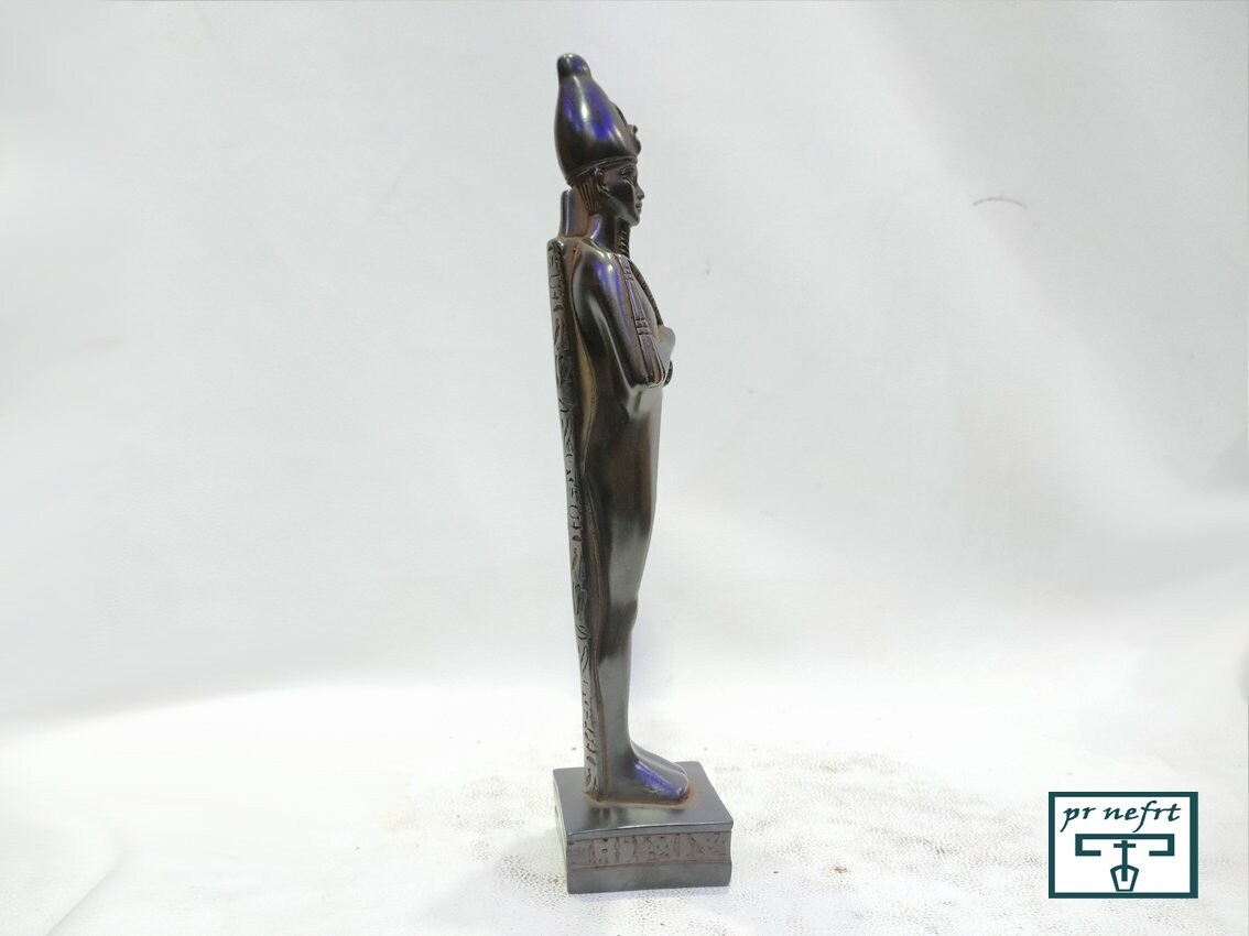 Statue of the idol Osiris. God of resurrection and reckoning, chief of ...