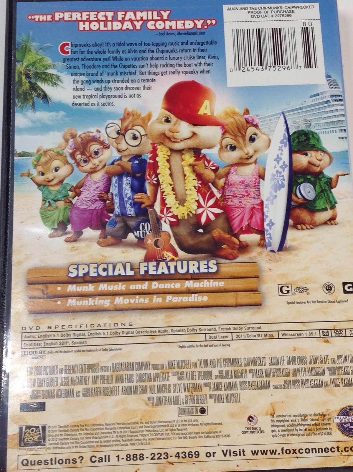 Alvin and the Chipmunks: Chipwrecked DVD 2012 and 50 similar items