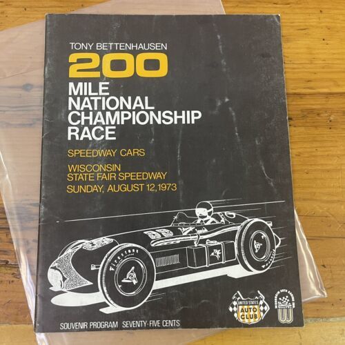 Vintage 1973 200 Mile National Wis. State Fair Speedway Auto Racing ...