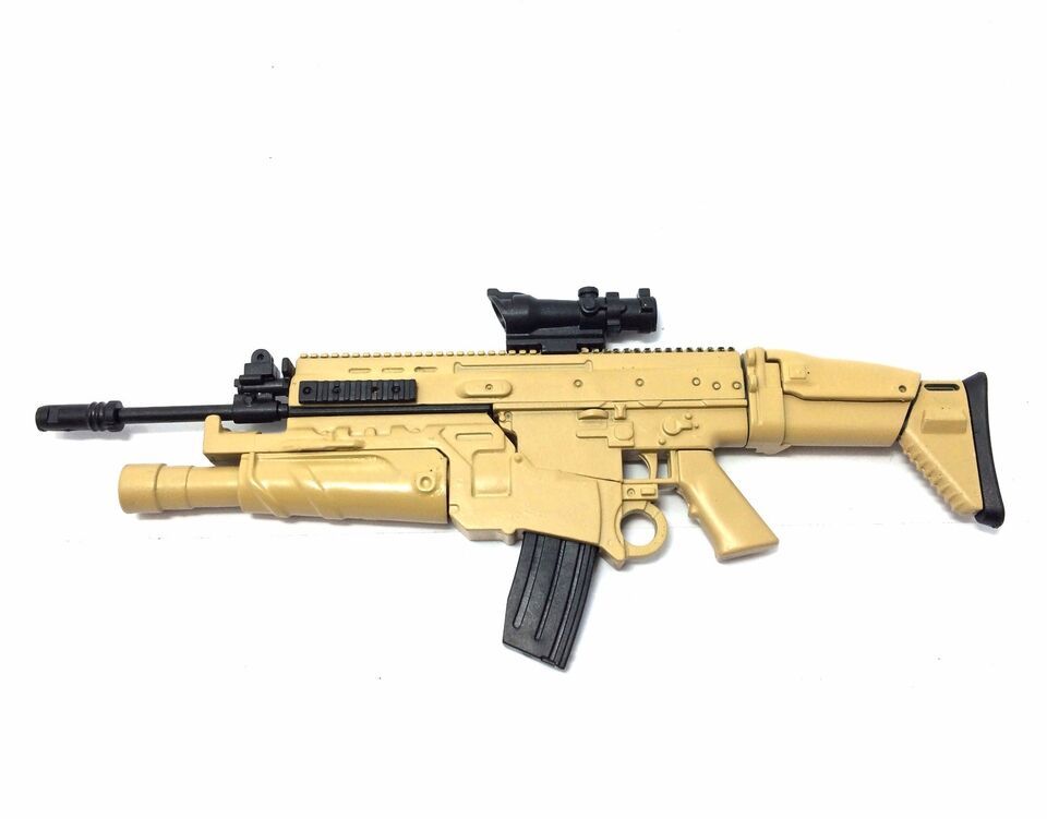 1/6 Scale Custom Desert FN SCAR Assault Rifle US Army FN Herstal Gun ...