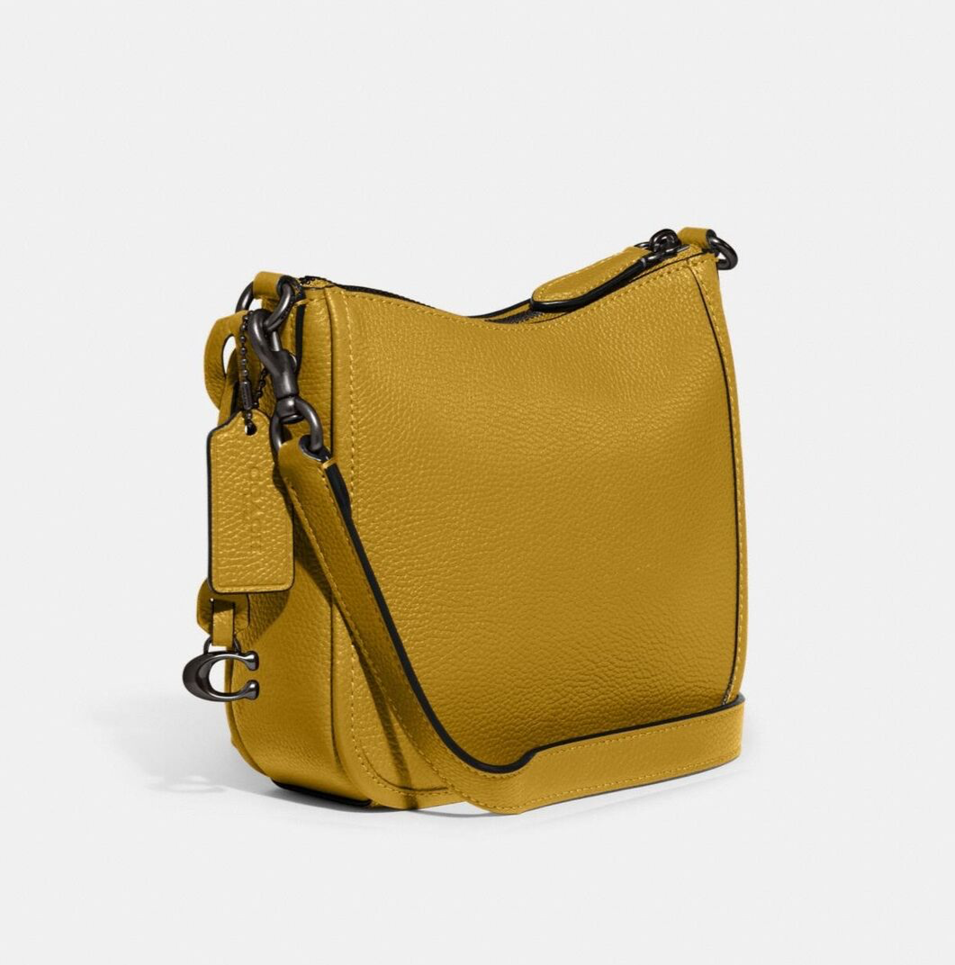 COACH Pebble Leather Chaise Crossbody 19 Pouch Bag ~NWT~ CC390 Flax ...