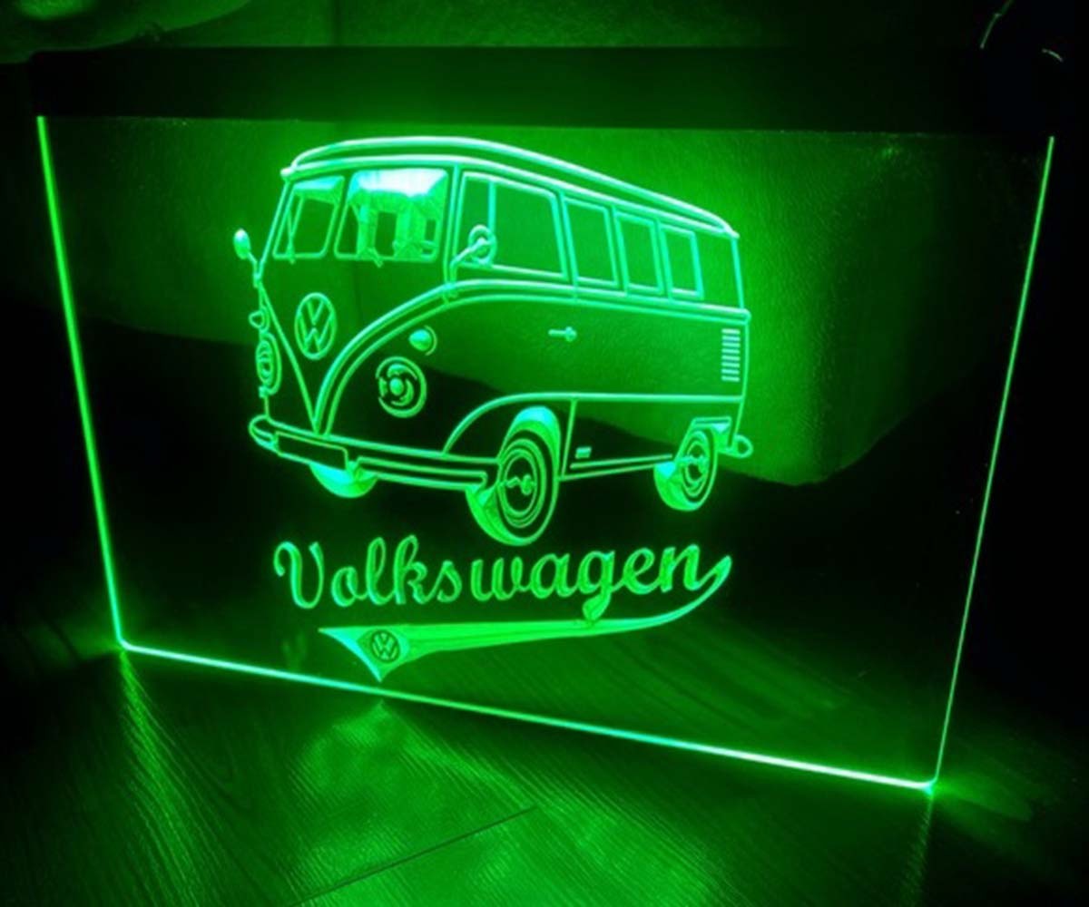 Volkswagen VW Bus Led Neon Sign Hang Signs, Wall Home Decor Craft Art ...