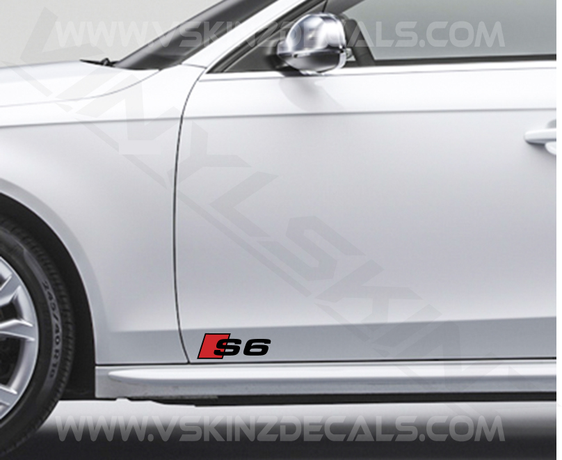 Audi S6 Logo Premium Cast Door Decals Kit Stickers S-line Quattro TFSI ...