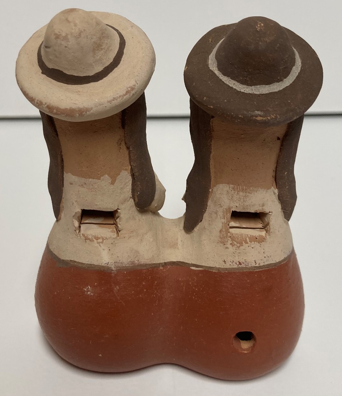 Peruvian Terracotta Clay Ocarina Whistle Handmade Painted Pottery - Peru