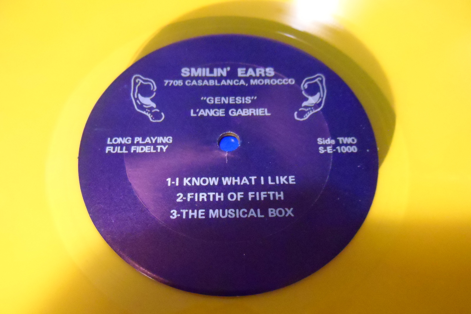 Genesis - " L'Ange Gabriel " LP NM ~ SMILIN' EARS ~ YELLOW SWIRL ...