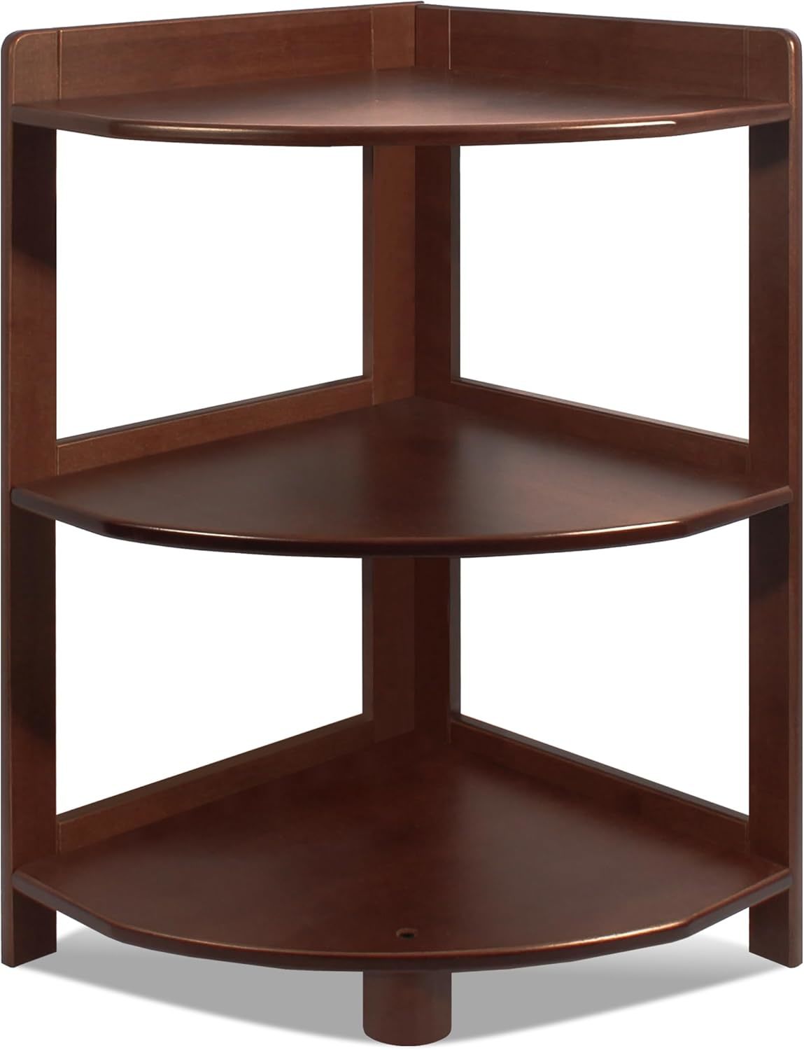 3 Tier Bamboo Corner Bookshelf, Mid Century Modern Corner Shelf,, Home ...